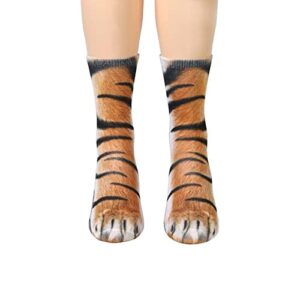 animal paw socks, funny weird stocking stuffers novelty crazy crew socks for women men boys girls kids