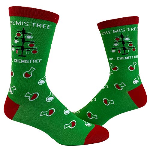 Crazy Dog T-Shirts Men's Oh Chemis Tree Socks Funny Christmas Tree Chemistry Science Nerdy Graphic Novelty Footwear