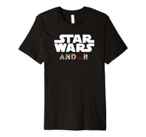 star wars: andor centered text logo symbol v3 premium t-shirt