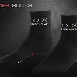 Gamer Socks, Cool Gifts, Fun Socks for Teens, Gaming Presents, Graphic Socks for Teens (Red Respawn)