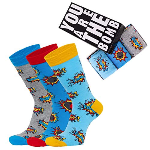 RHB Supply Novelty Socks for Men - Funny unique socks for Dad, Husband or Boyfriend