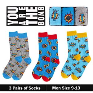 RHB Supply Novelty Socks for Men - Funny unique socks for Dad, Husband or Boyfriend