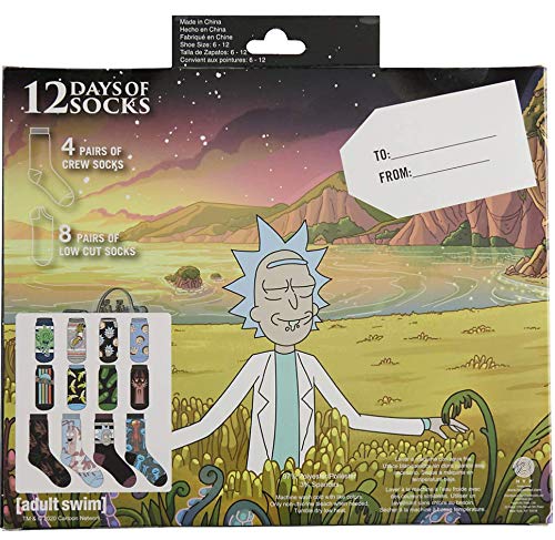 Men's 12 Days Of Socks - Rick and Morty 2020