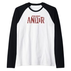 Star Wars: Andor Worn Text Logo Raglan Baseball Tee