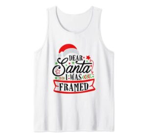 dear santa funny ugly christmas pajama stocking stuffer gift tank top