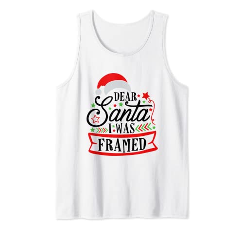 Dear Santa Funny Ugly Christmas Pajama Stocking Stuffer Gift Tank Top