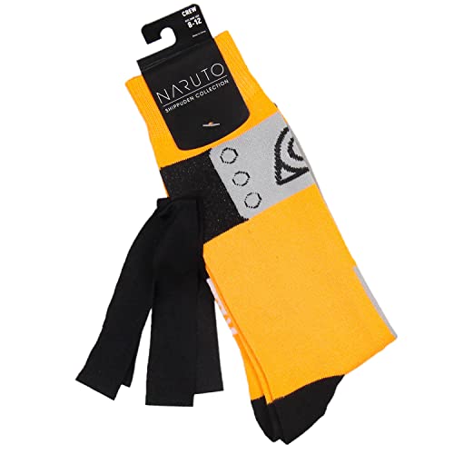 Bioworld Naruto: Shippuden Shinobi Headband Ties Costume Adult Crew Socks Anime Manga Calf (8-12)