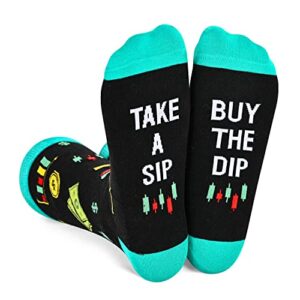 happypop funny money socks for men women money gift stock market socks stock market gifts for men