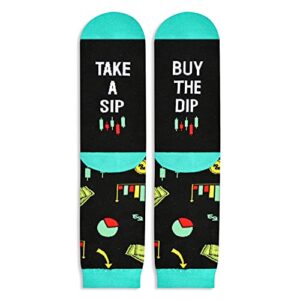 HAPPYPOP Funny Money Socks for Men Women Money Gift Stock Market Socks Stock Market Gifts for Men