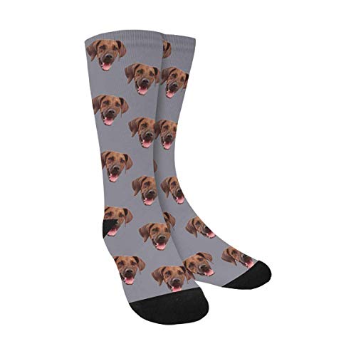 Custom Socks Print Your Photo Pet Dog Face Personalized Crew Socks for Men Women