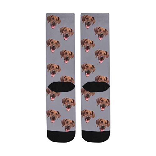 Custom Socks Print Your Photo Pet Dog Face Personalized Crew Socks for Men Women