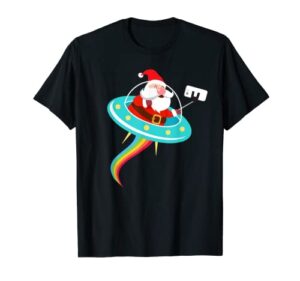 funny christmas santa claus santa selfie stocking stuffer t-shirt