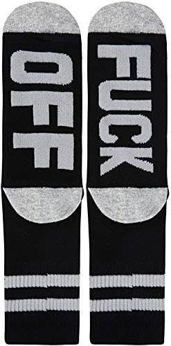 Coshang Fuck Off Socks Womens Funny Funky Casual Novelty Crew Socks Gift Dress Tube Stocking