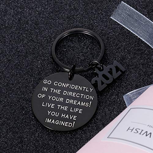 Inspirational Gifts for Women Men 2021 Keychain for Daughter Son Boy Girl Teens Kid Christmas Stocking Stuffer Gifts for Him Her Birthday Travel High School College Students Graduation Gifts Keyring