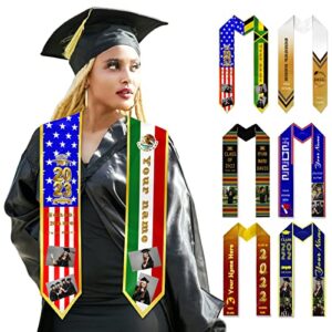 aokizkdzsw custom stole graduation personalized 2023，graduation sash class of 2023，graduation gifts for valedictorian salutatorian and pastor reversible stoles