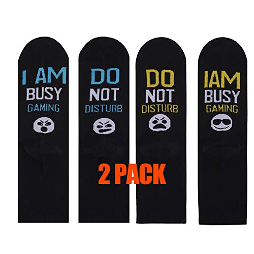 Im gaming Socks,do not disturb awesome funny gamer gifts for Teen Boys Teenage Mens Brother Gamer Kids Sons Husbands Boyfriends Guys Women (2 Pack)