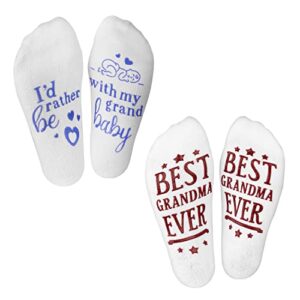 lavley funny grandparent socks – gift for grandmas & expecting grandparents (mix 2 pack) one size