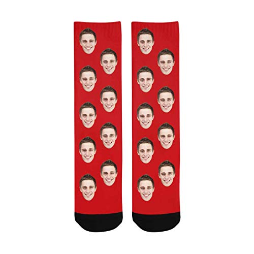 Artsadd Custom Face Socks with Picture, Personalized Socks with Photo Customized Unisex Funny Crew Sock Gifts for Men Women