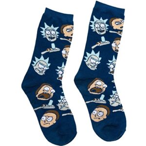 rick and morty socks adult mens size 6-12 adult swim hypnotic