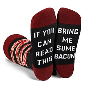 Yurlyson If You Can Read This Bring Me Novelty Socks - Funny Dress Socks For Men WH/BA