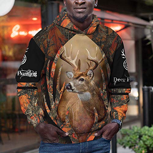 Unisex 3D Deer Hunting Hoodies (QL-LM341, L)