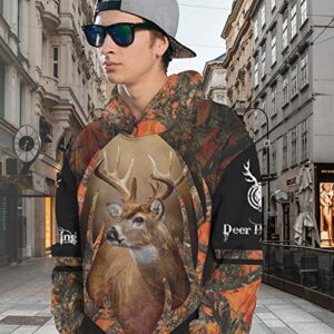 Unisex 3D Deer Hunting Hoodies (QL-LM341, L)