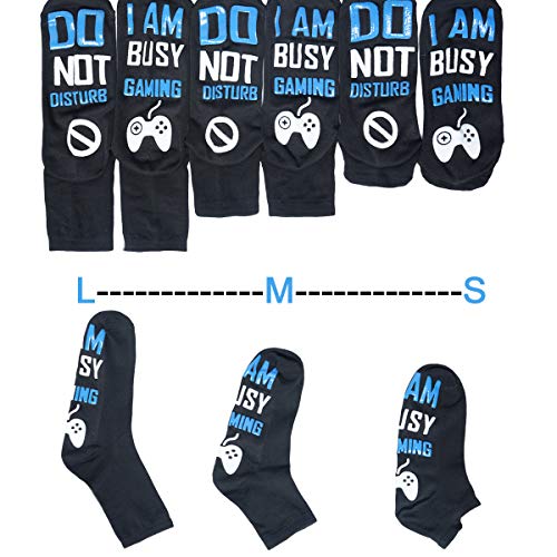 Do Not Disturb I'm Gaming Socks Novelty Gamer Socks Funny Christmas Gifts for Game Lovers Boy Men Teen