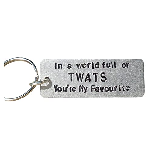 Funny Keychain for Women Men Couples Gifts, in a World Full of You're My Favorite, Valentines Day Gift Husband Boyfriend