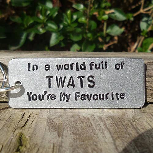 Funny Keychain for Women Men Couples Gifts, in a World Full of You're My Favorite, Valentines Day Gift Husband Boyfriend