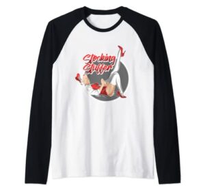 sexy holiday christmas lingerie stocking stuffer raglan baseball tee