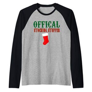 Christmas Stocking Stuffer Raglan Baseball Tee