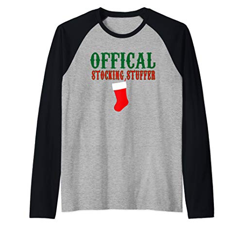 Christmas Stocking Stuffer Raglan Baseball Tee