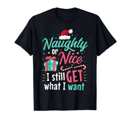 Naughty or Nice List Christmas Stocking Stuffer Gift T-Shirt