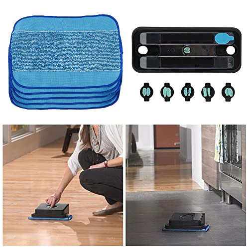 JIANWEI Vacuum Cleaner Mop Pad, 11pcs Reservoir Pad Set Parts Compatible for for Irobot Braava 380t 380T 320 Mint 4200 5200, Pro-Clean Mopping Clean Reservoir Pad(as Shown)