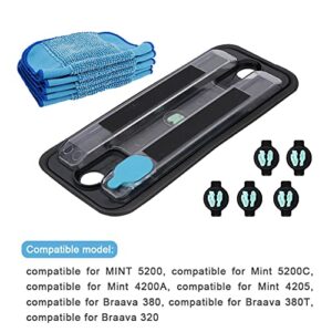 JIANWEI Vacuum Cleaner Mop Pad, 11pcs Reservoir Pad Set Parts Compatible for for Irobot Braava 380t 380T 320 Mint 4200 5200, Pro-Clean Mopping Clean Reservoir Pad(as Shown)