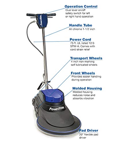 Powr-Flite Floor Burnisher 20" 2000 RPM