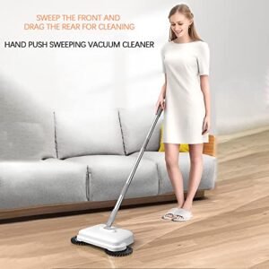 Hand Push Sweeper Home Sweeping Mopping Machine Vacuum Cleaner, No Noise, Floor Sweeper for Hardwood Surfaces, Wood Floors