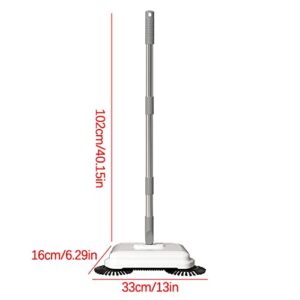 Hand Push Sweeper Home Sweeping Mopping Machine Vacuum Cleaner, No Noise, Floor Sweeper for Hardwood Surfaces, Wood Floors