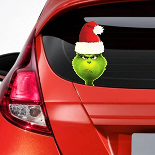 Ntpwenla Christmas Green Monster Window Stickers,Classic Sticker Truck Window Decal for Wall Stickers for Office Home Car Party Decor