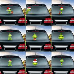 Ntpwenla Christmas Green Monster Window Stickers,Classic Sticker Truck Window Decal for Wall Stickers for Office Home Car Party Decor