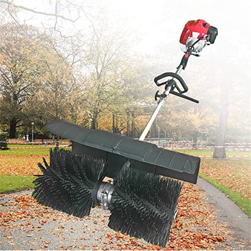 Handheld Sweeper 52CC 2 Stroke 2.3HP Powered Sweeping Broom Driveway Turf Grass Snow Cleaning Broom Tool for Garden Lawn Yard Sidewalk Sweeper Cleaner Tools 1.8M