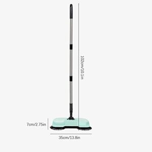 ZZKHGo 3 in 1 Sweeper Mop Vacuum Cleaner Hand Push Floor Cleaner - Hand Push Sweeper Household Lazy Suction Sweeper Cleaning Machine Floor Stall, Carpet Sweeper Cleaner for Home Office