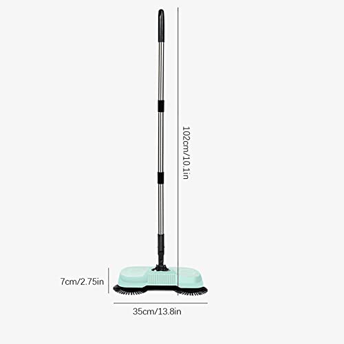 ZZKHGo 3 in 1 Sweeper Mop Vacuum Cleaner Hand Push Floor Cleaner - Hand Push Sweeper Household Lazy Suction Sweeper Cleaning Machine Floor Stall, Carpet Sweeper Cleaner for Home Office