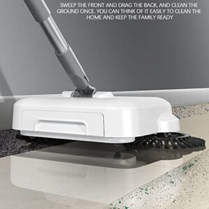 Iuhan Hand Push Sweeper,40 Inch Multifunctional Home Hand Push Sweeper,Wet Drag Two in One Home Sweeping Machine,Lazy Home Mopping Machine, for Hardfloor, Tile