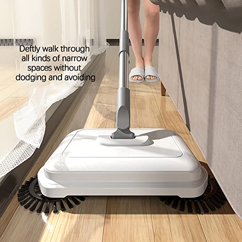 Iuhan Hand Push Sweeper,40 Inch Multifunctional Home Hand Push Sweeper,Wet Drag Two in One Home Sweeping Machine,Lazy Home Mopping Machine, for Hardfloor, Tile