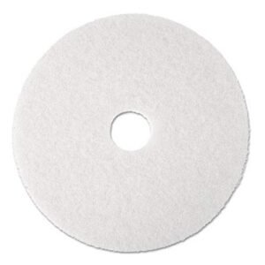 3m super polish floor pad, white, 5 pads/carton size: 19″