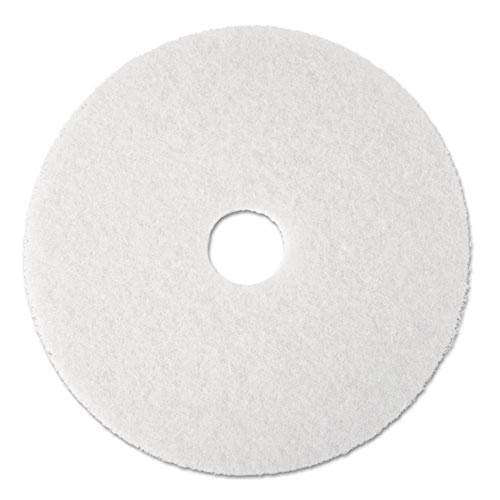 3M Super Polish Floor Pad, White, 5 Pads/Carton Size: 19"