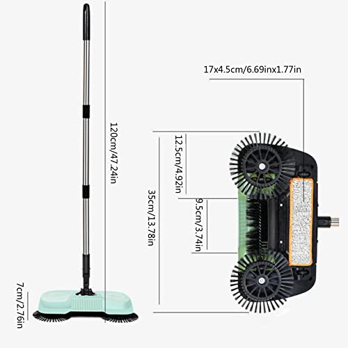 Hand Push Sweeper Household Lazy Three-in-one Suction Sweeper Cleaning Machine Floor Stall (47 in)