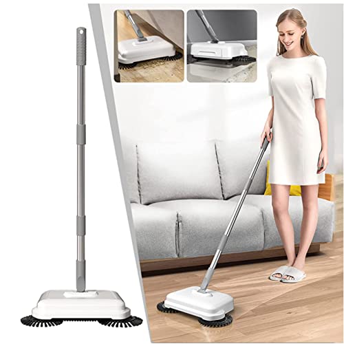 3 in 1 Sweeper Mop Vacuum Cleaner Hand Push Floor Cleaner,Hand Push Sweeper Home Sweeping Mopping Machine Vacuum Cleaner for Home Office Pet Hair Clean (black)