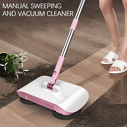 TOUMENY Hand-Push 𝐒weeper, Home Lazy Three-in-One Suction 𝐒weeper, Floor 𝐂leaning Electric 𝐌op for Floor Bathroom Living Room 𝐂leaning